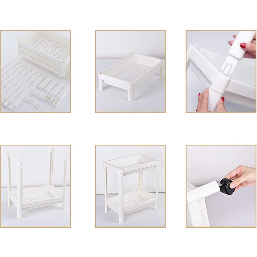 Dulap de baie, Interlook, 4 rafturi, Plastic, Alb - eMAG.ro