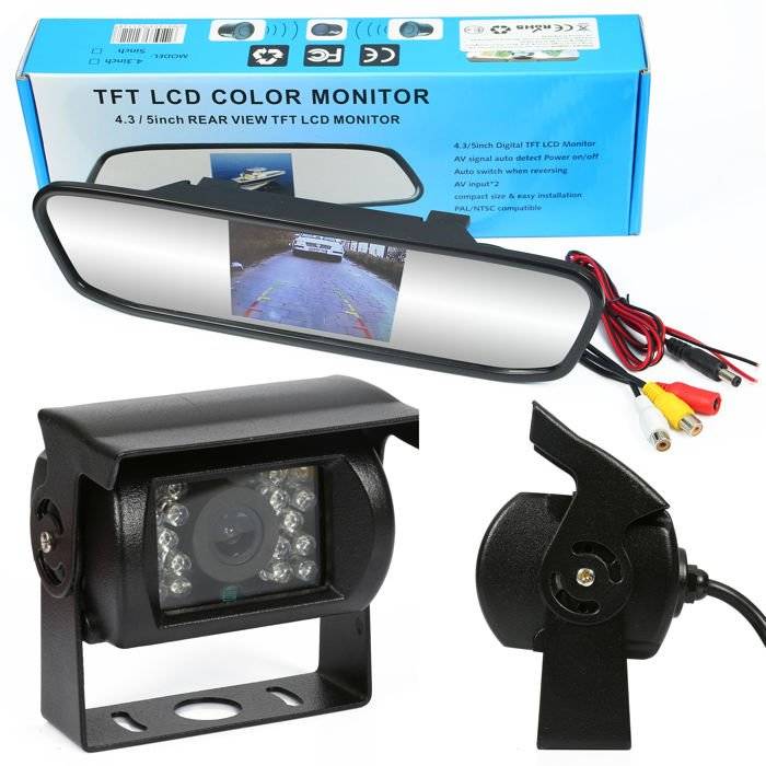 Camera marsarier cu monitor LCD TFT, Interlook, 4,3", Negru - eMAG.ro