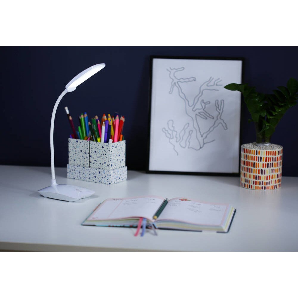 Lampa LED de birou, Interlook, 3 W, USB, ABS, Alb - eMAG.ro