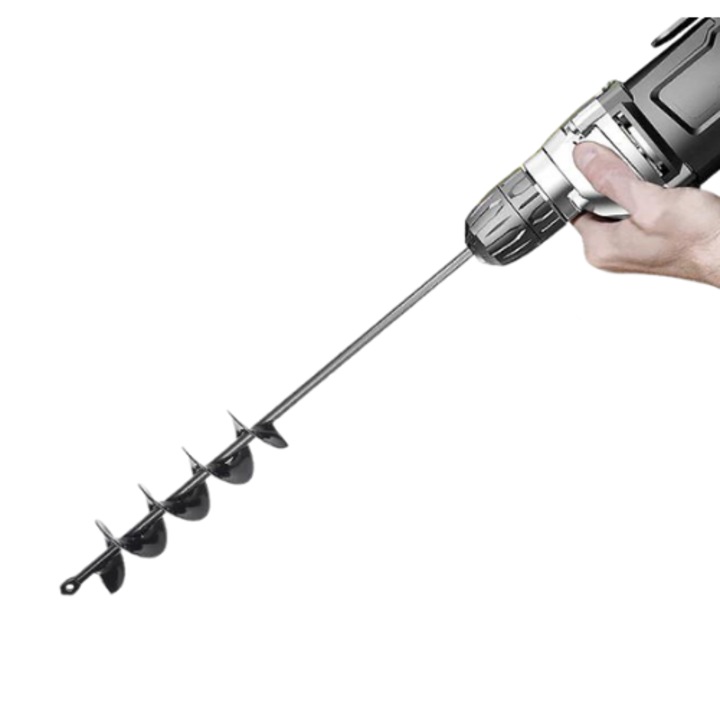 Burghiu spiralat din otel pentru bormasina, unealta de gradina 8x30 cm ...