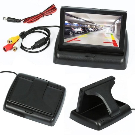 Camera marsarier cu monitor TFT LCD, Interlook, Pliabil 4,3 inchi, RCA ...