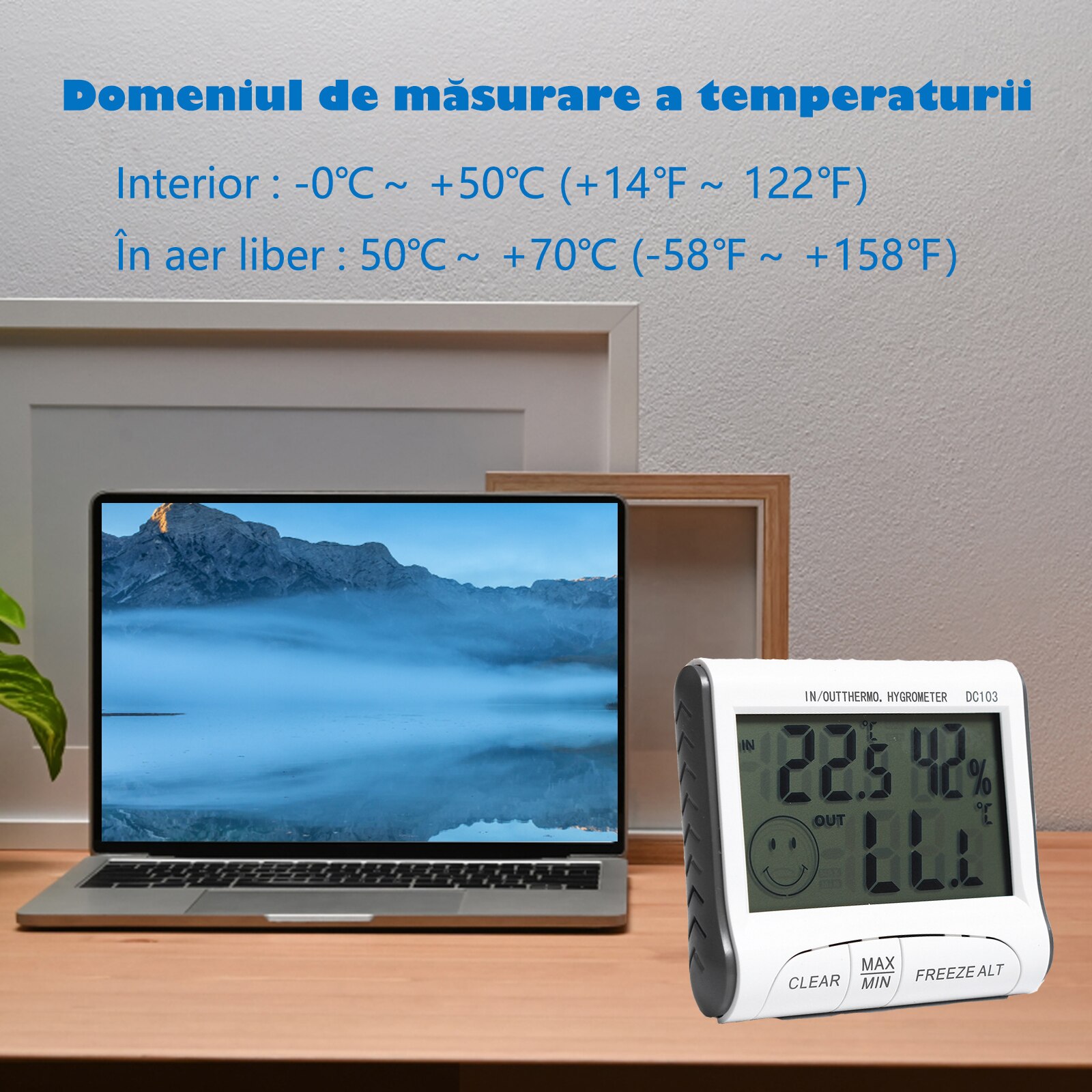 Termometru/Higrometru, Kron, Digital, Alb - eMAG.ro