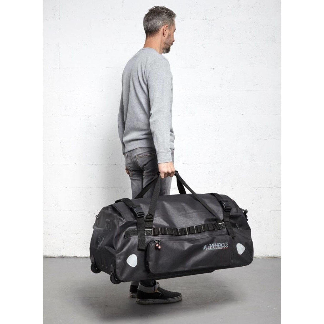 Geanta troler, American Tourister, Impermeabil, PVC, 100 l, Negru - eMAG.ro