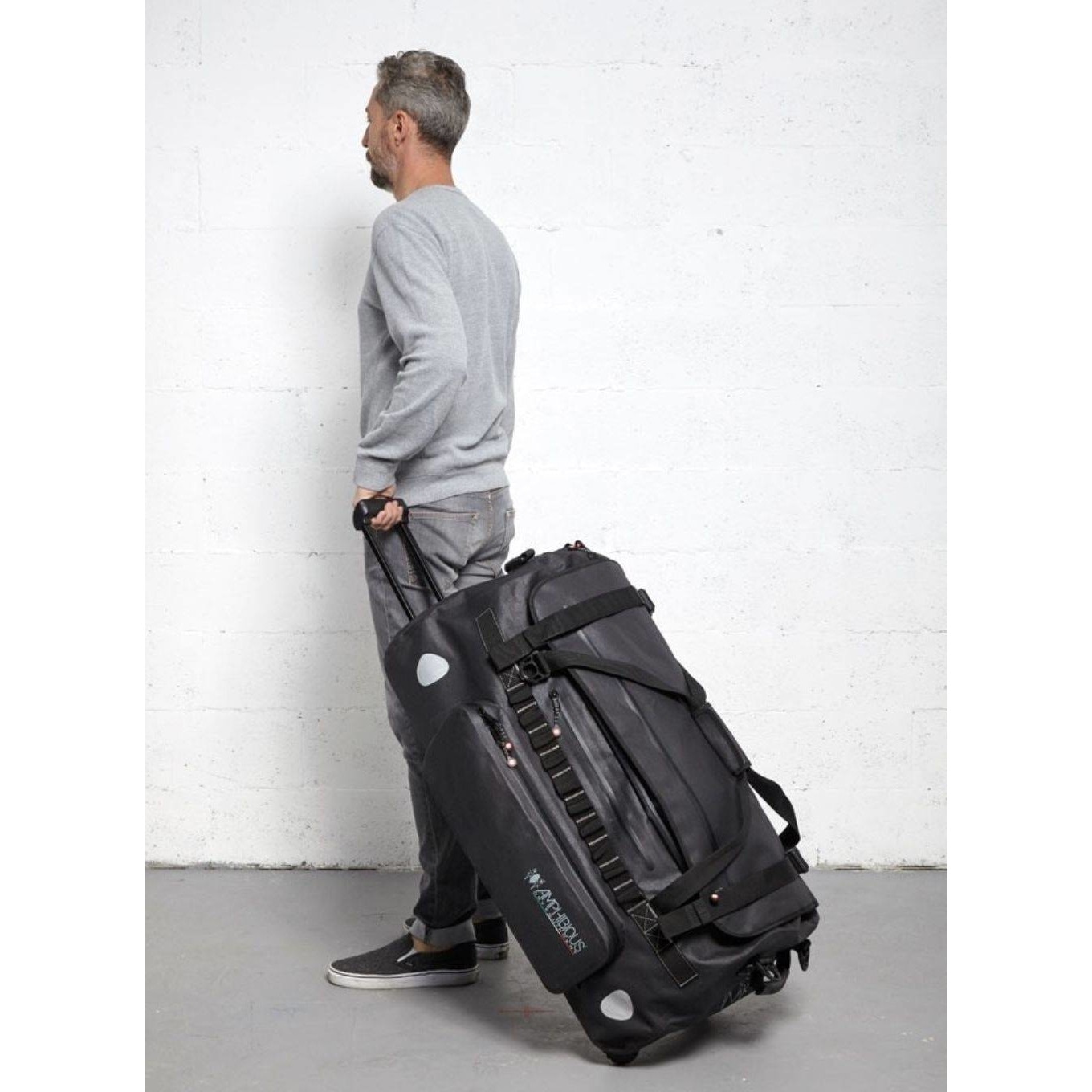 Geanta troler, American Tourister, Impermeabil, PVC, 100 l, Negru - eMAG.ro