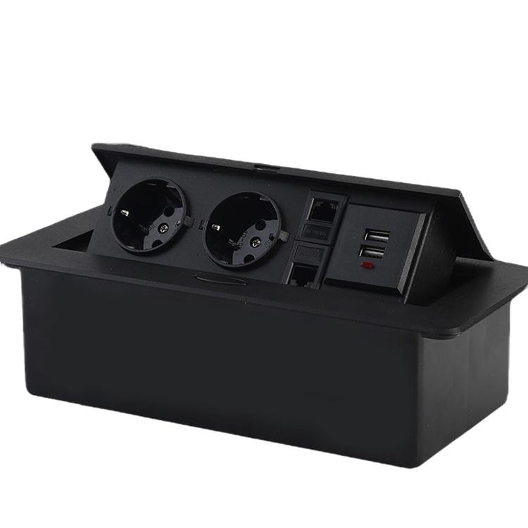 Priza in bucatarie, masa sau birou, Vaxiuja, 2 prize Schuko, 2 porturi ...