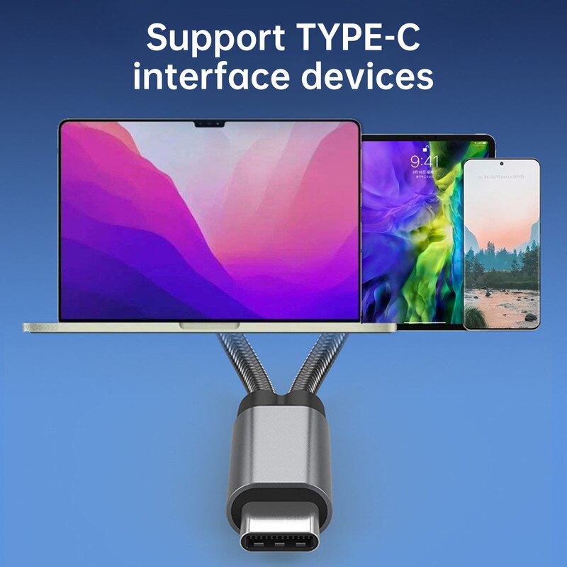 Cablu adaptor, CeruleTree, USB OTG/USB-C PD 60W, 13 cm, Argintiu - eMAG.ro