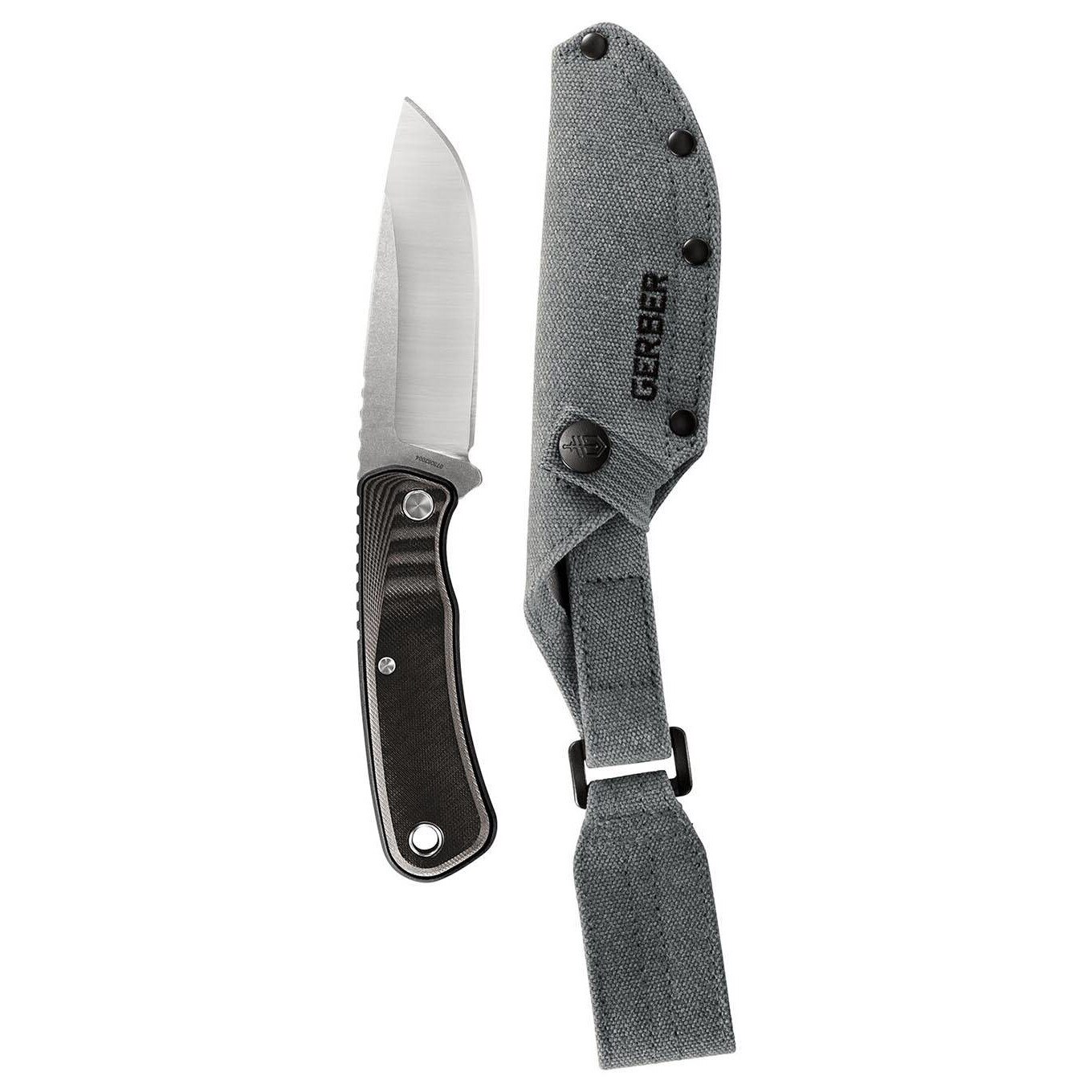 Cutit de vanatoare, Gerber, Otel, 10.8cm, Gri/Negru - eMAG.ro