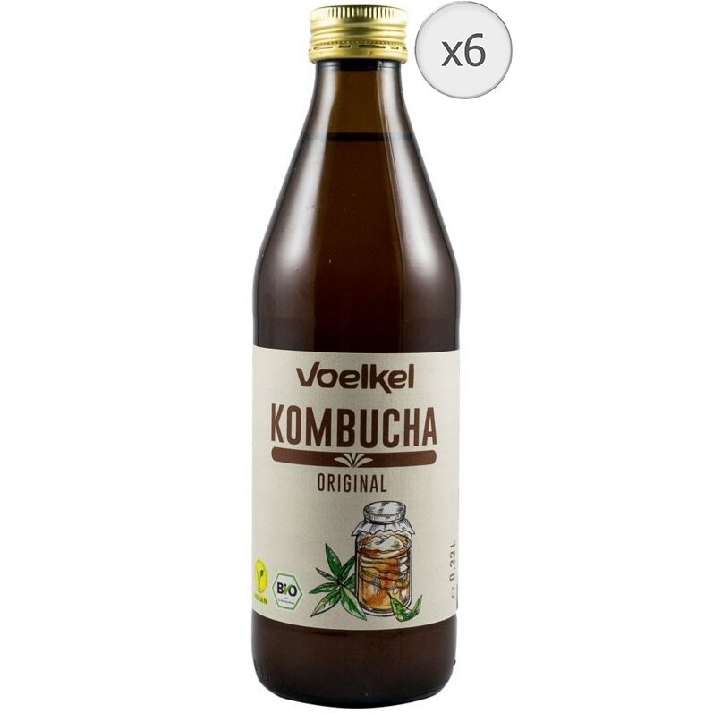 Bautura bio kombucha original Voelkel, sticla, 6 x 330ml - eMAG.ro