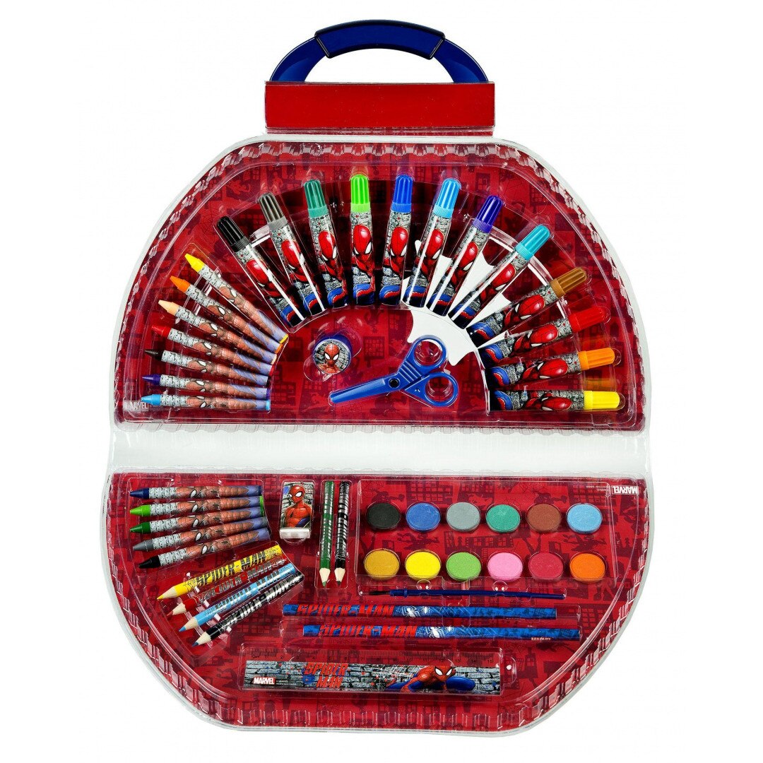 Set de colorat SPIDER-MAN, Undercover, Multicolor, 51buc - eMAG.ro