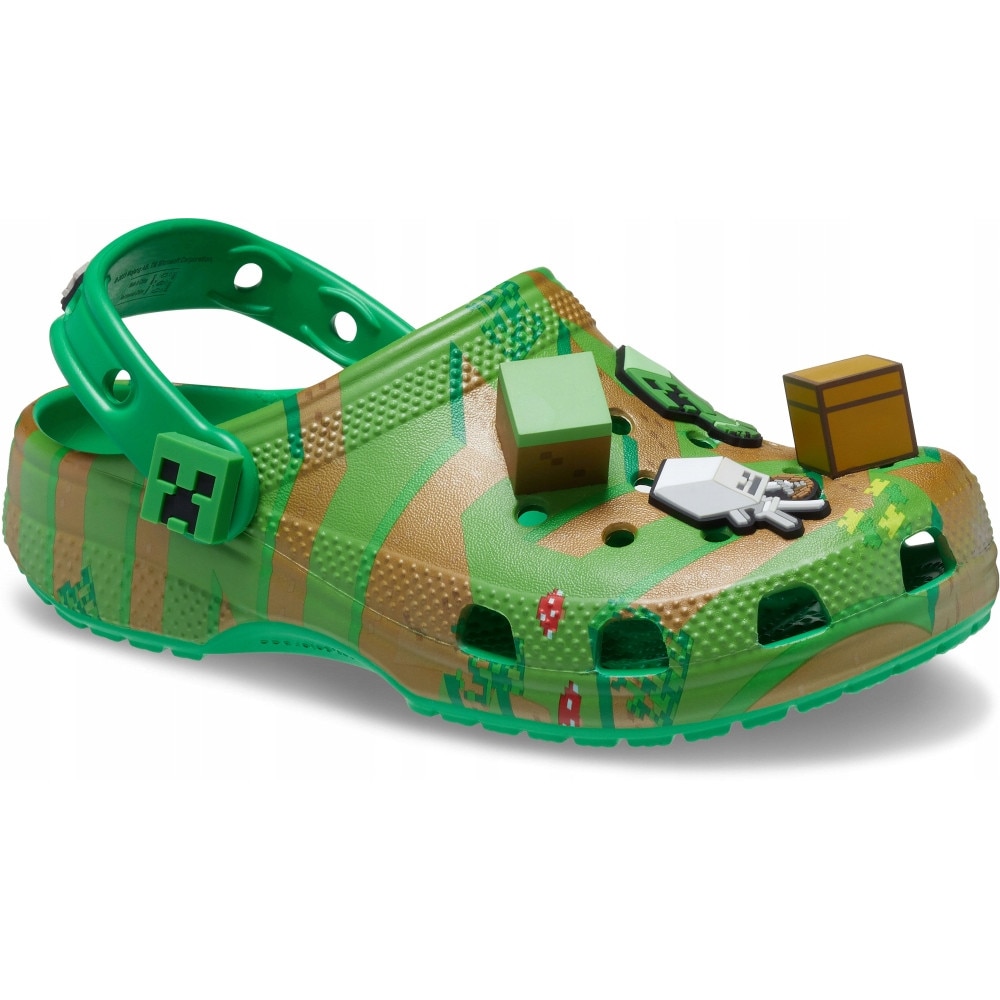 Saboti Copii, Crocs, Kids Minecraft Elevated Clog, Verde, 28-29 EU ...