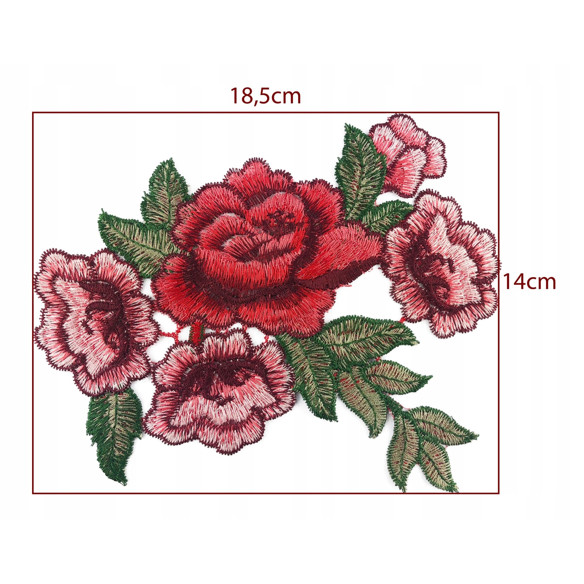 Set 2 petice broderie flori de trandafir, Little Angel, 18 cm ...