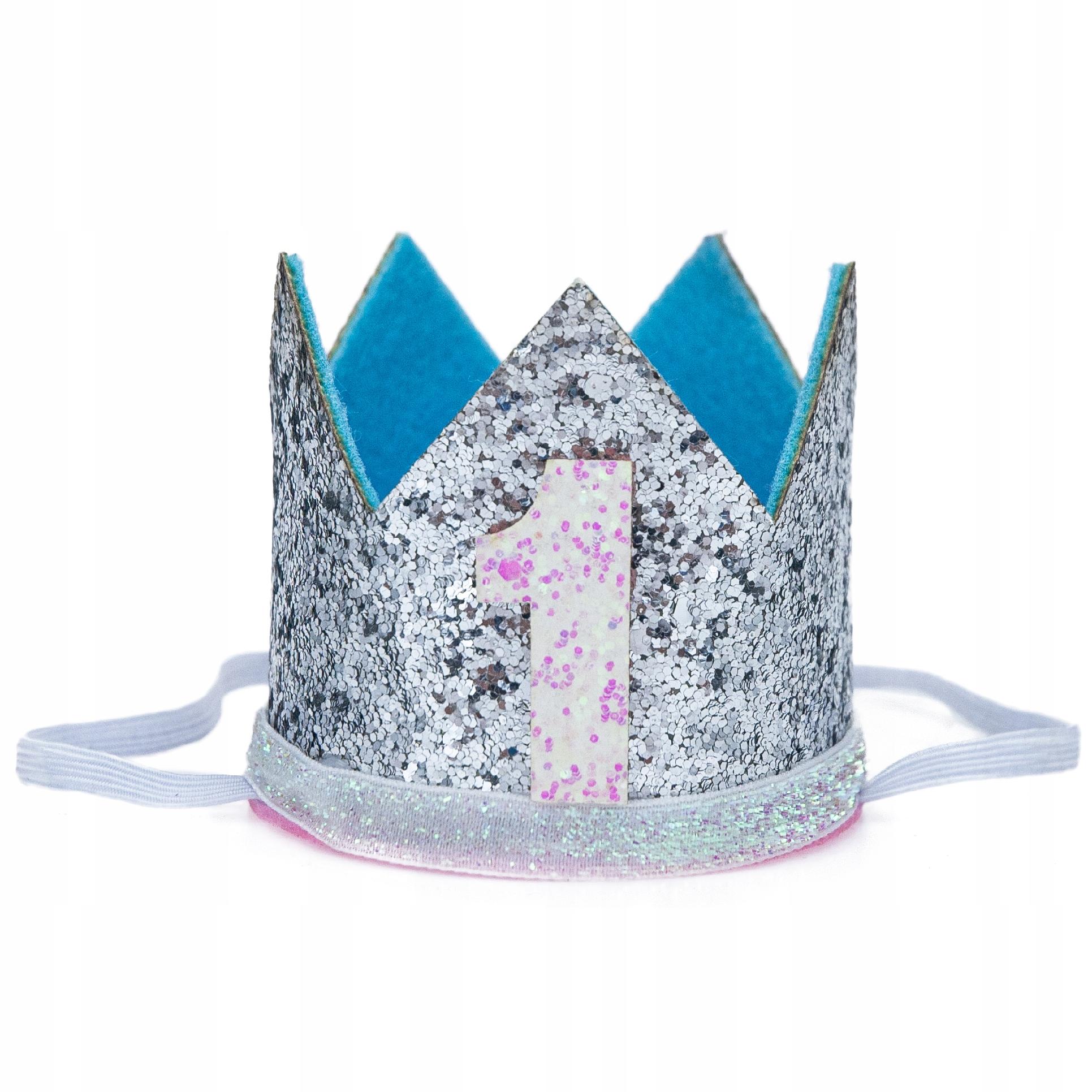 Coronita pentru Prima Aniversare, 19cm - 23cm, Cauciuc/Carton/Fetru ...