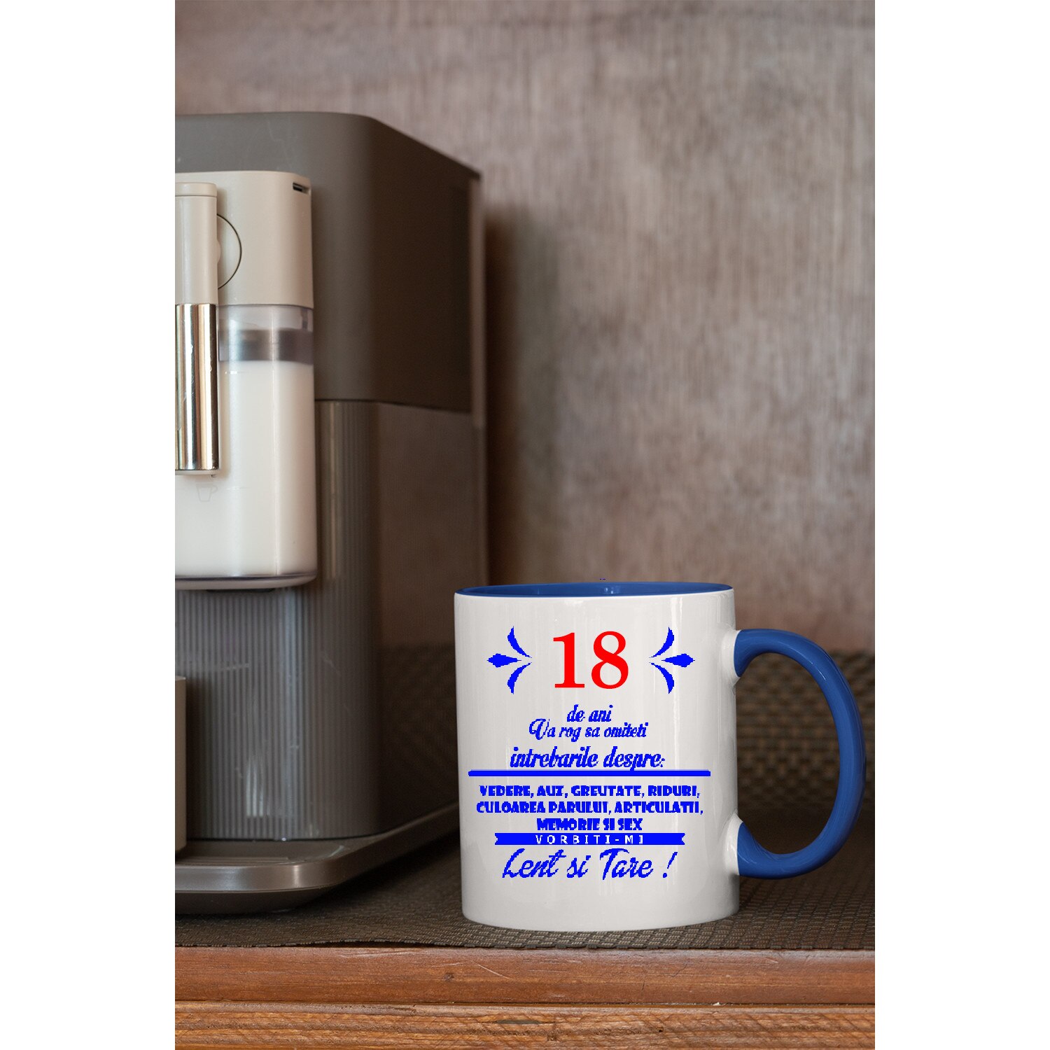 Cana personalizata cu imprimeu 18 ani - Va rog sa omiteti intrebari ...