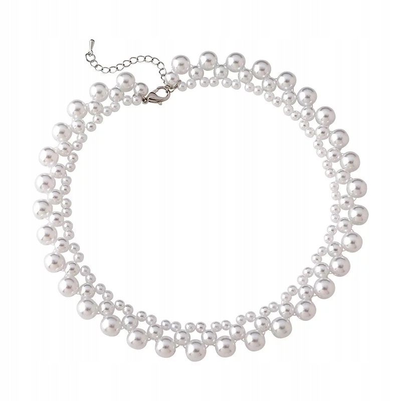 Colier tip choker vintage cu perle, Metal, Alb - eMAG.ro