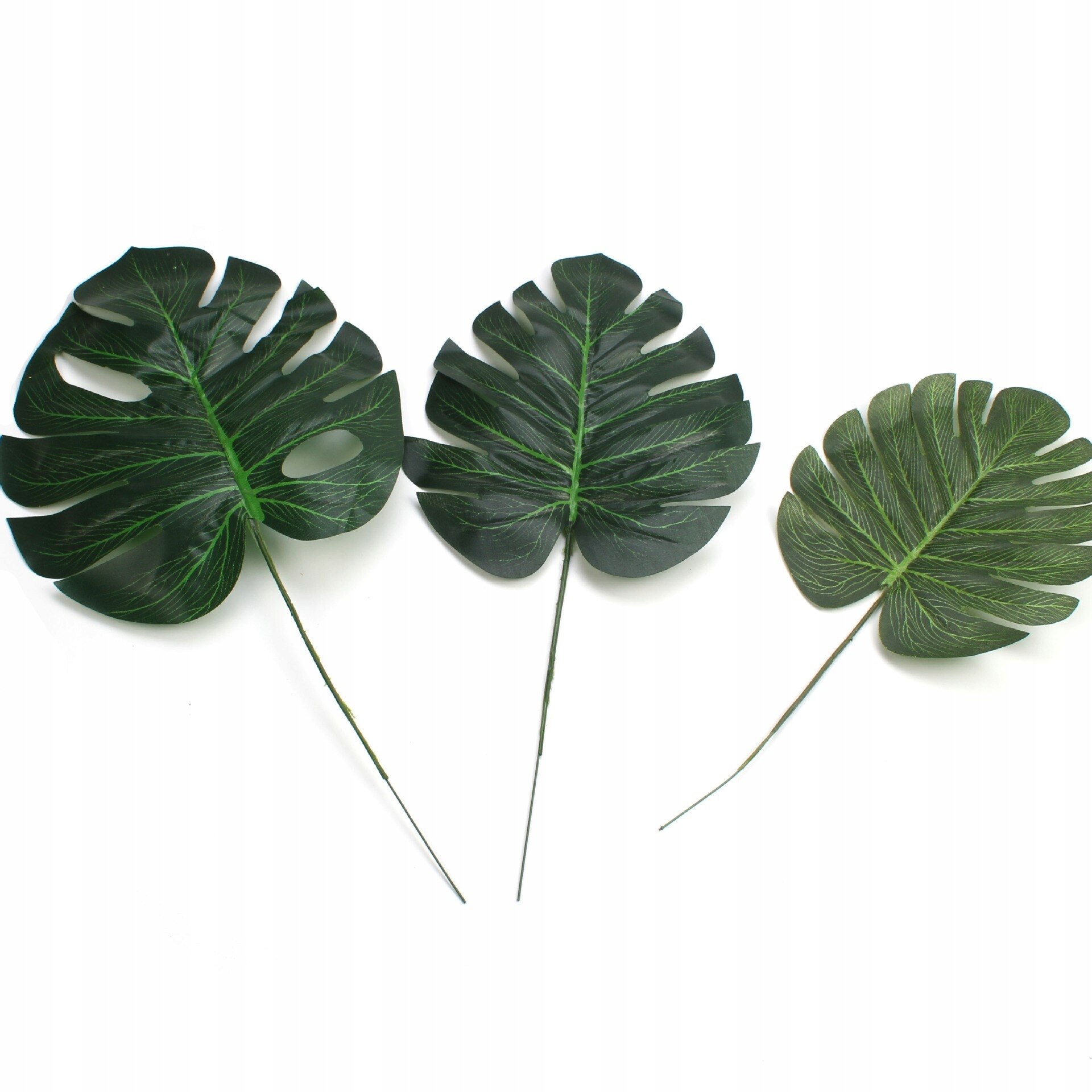 Set 3 frunze decorative artificiale Monstera, Verde - eMAG.ro
