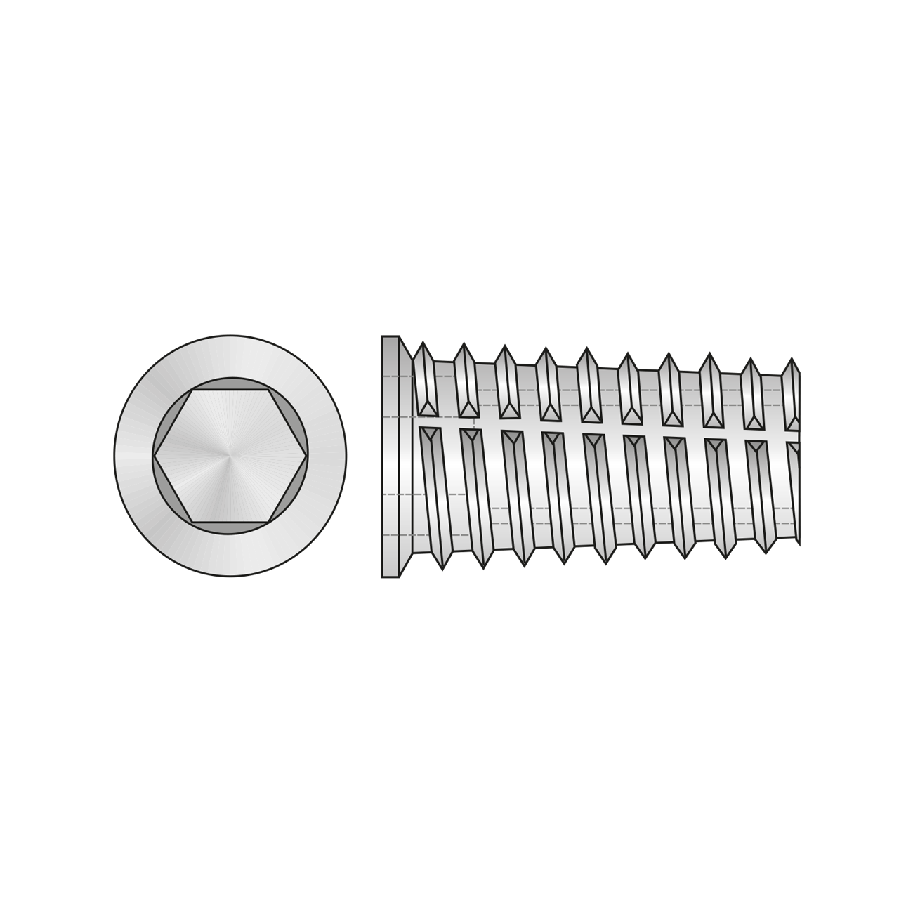 Set 100 x Piulita Insertie Tip D Otel Zincat-M8x13 - eMAG.ro
