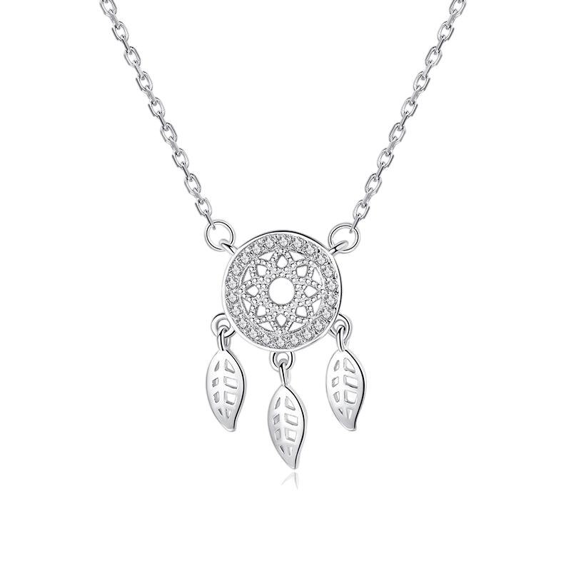 Colier dama, Argint/Zirconiu, 44.5 cm, Argintiu - eMAG.ro