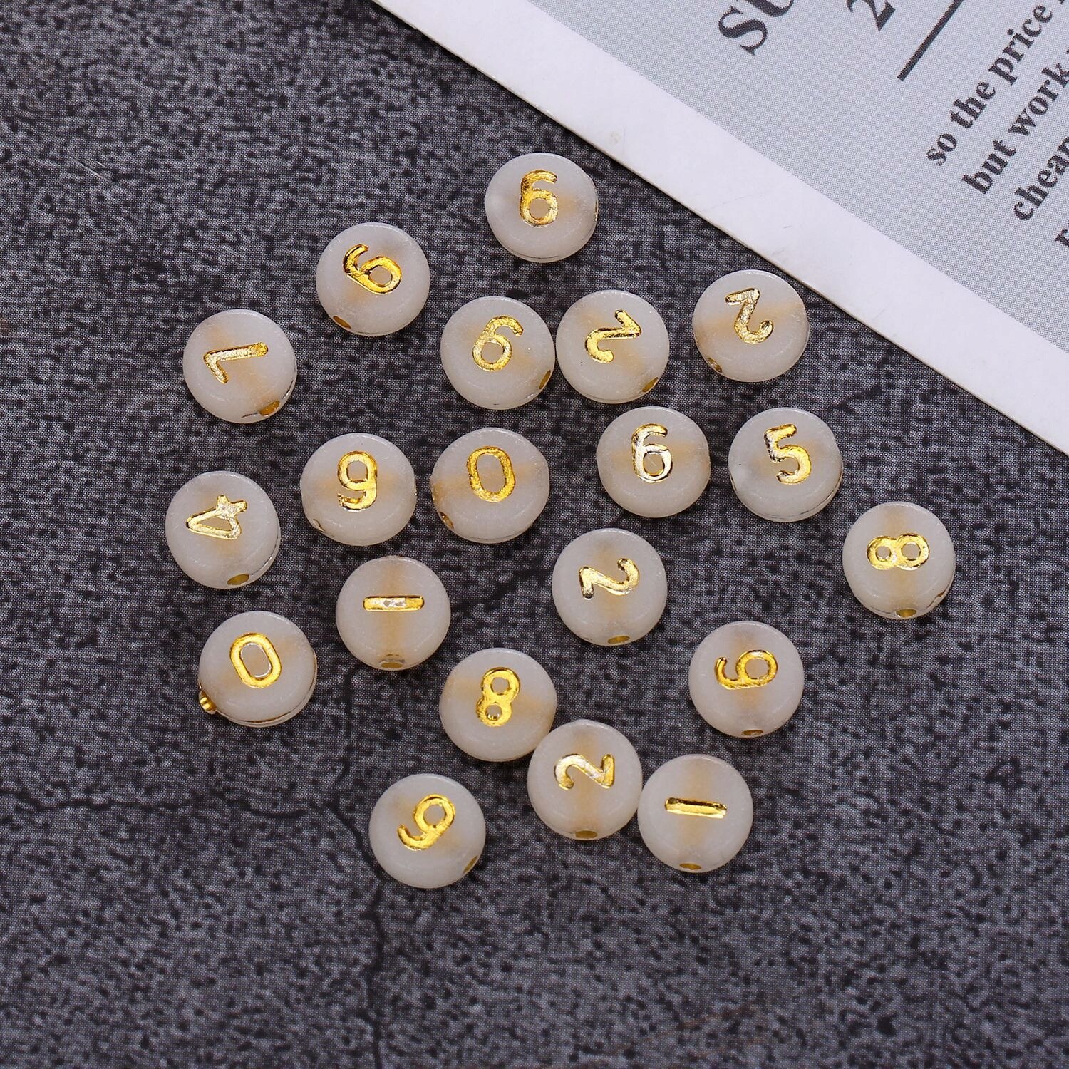 Set 100 Margele albe fosforescente, 7x7mm, Alb - eMAG.ro