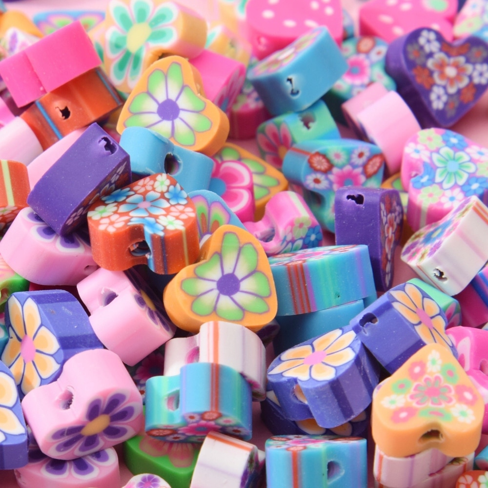 Set 100 Margele moi, Model Inimioare, 6 ani+, Multicolor - eMAG.ro