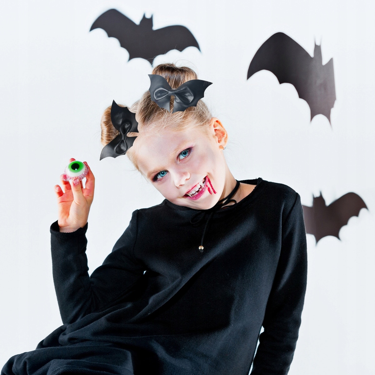 Clema par, Little Angel, Model Dracula/liliac, Negru - eMAG.ro