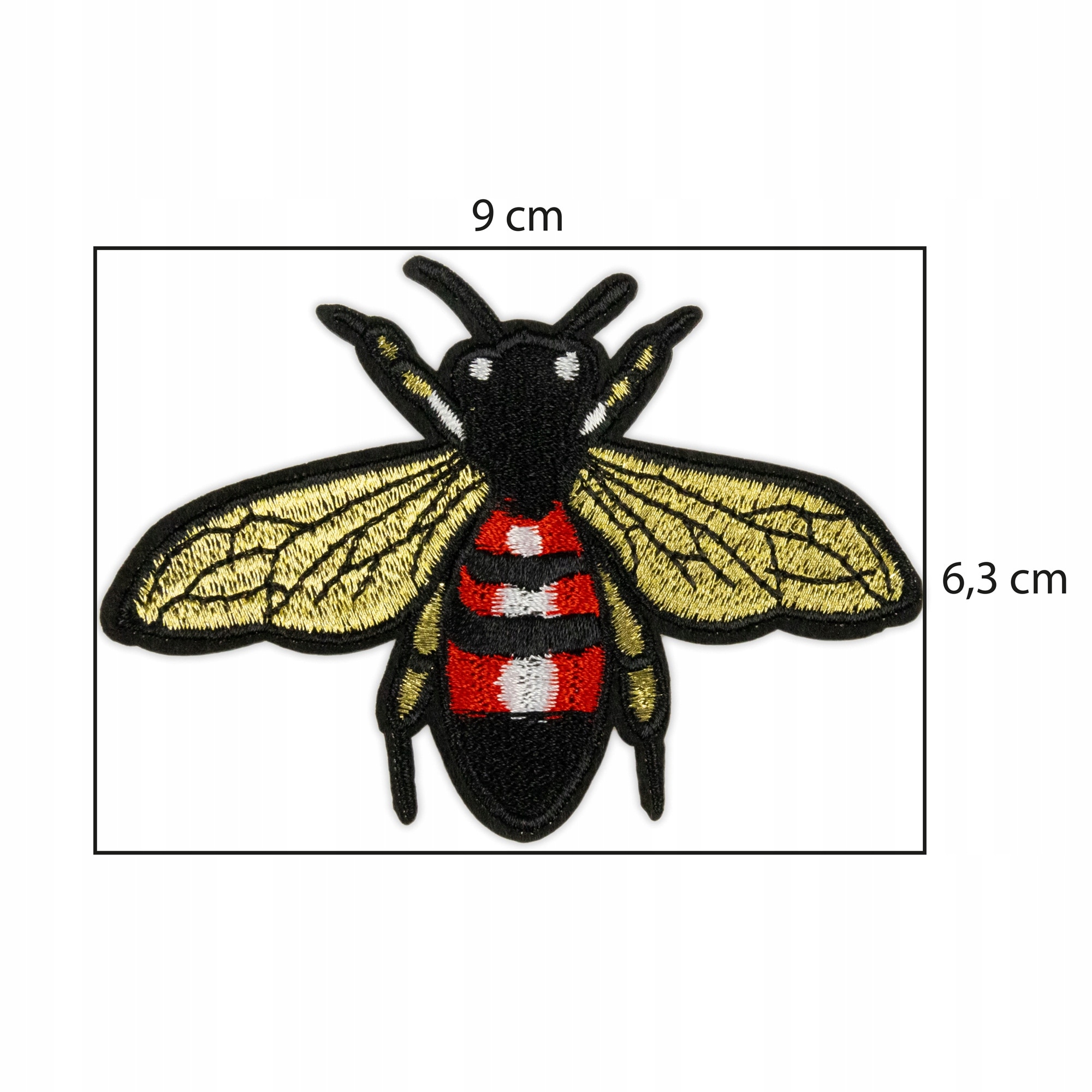 Petic brodat, Little Angel, Material textil, Rosu/Auriu - eMAG.ro