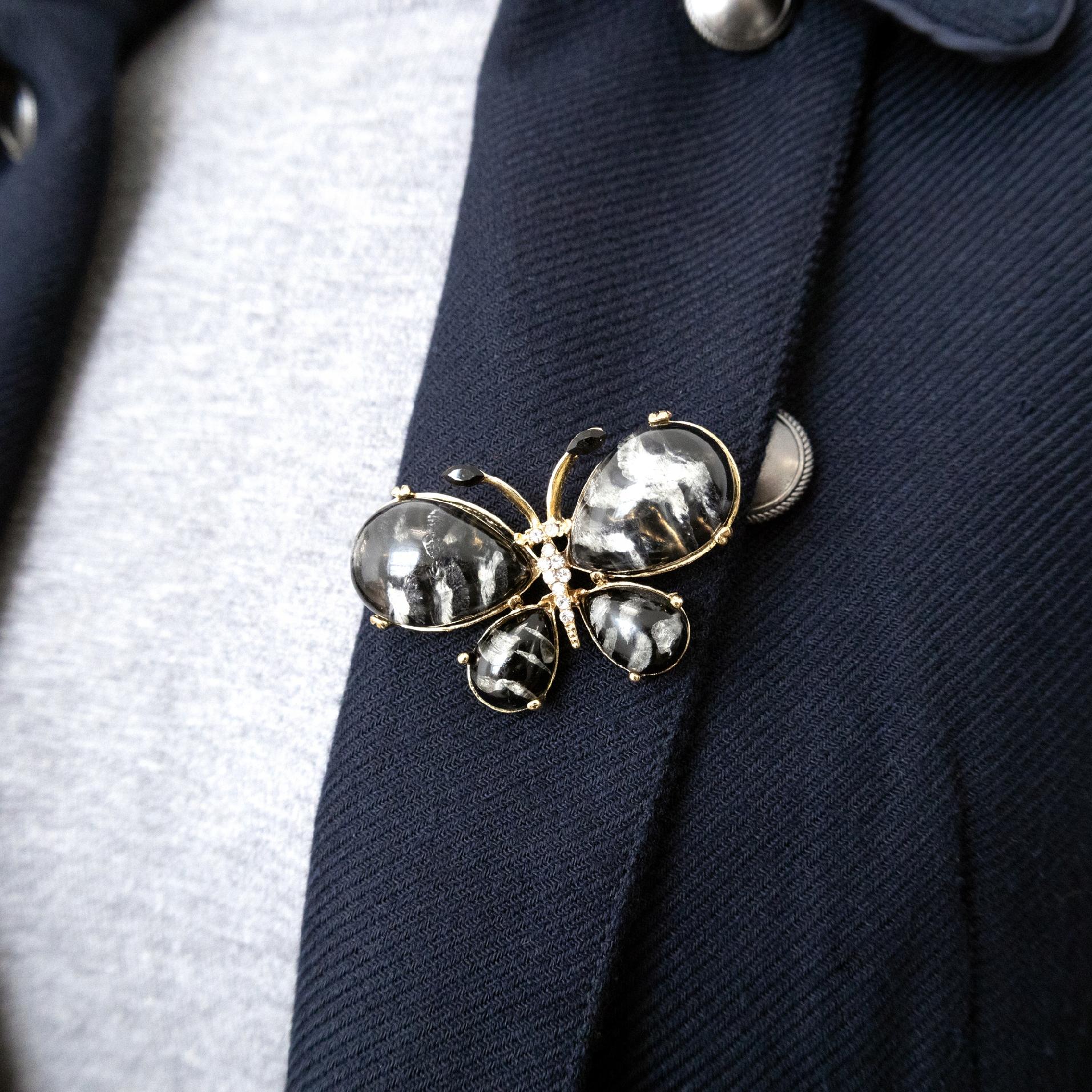 Brosa, Pinets, Metal/Zirconiu, Negru - eMAG.ro