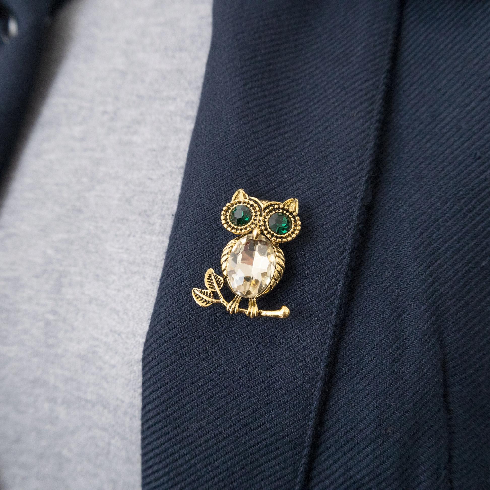 Brosa, Pinets, Model bufnita, Metal/Zirconiu, Auriu - eMAG.ro