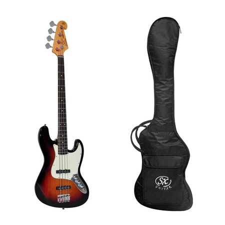 Chitara electrica bass SX SJB623TS, sunburst, husa - eMAG.ro