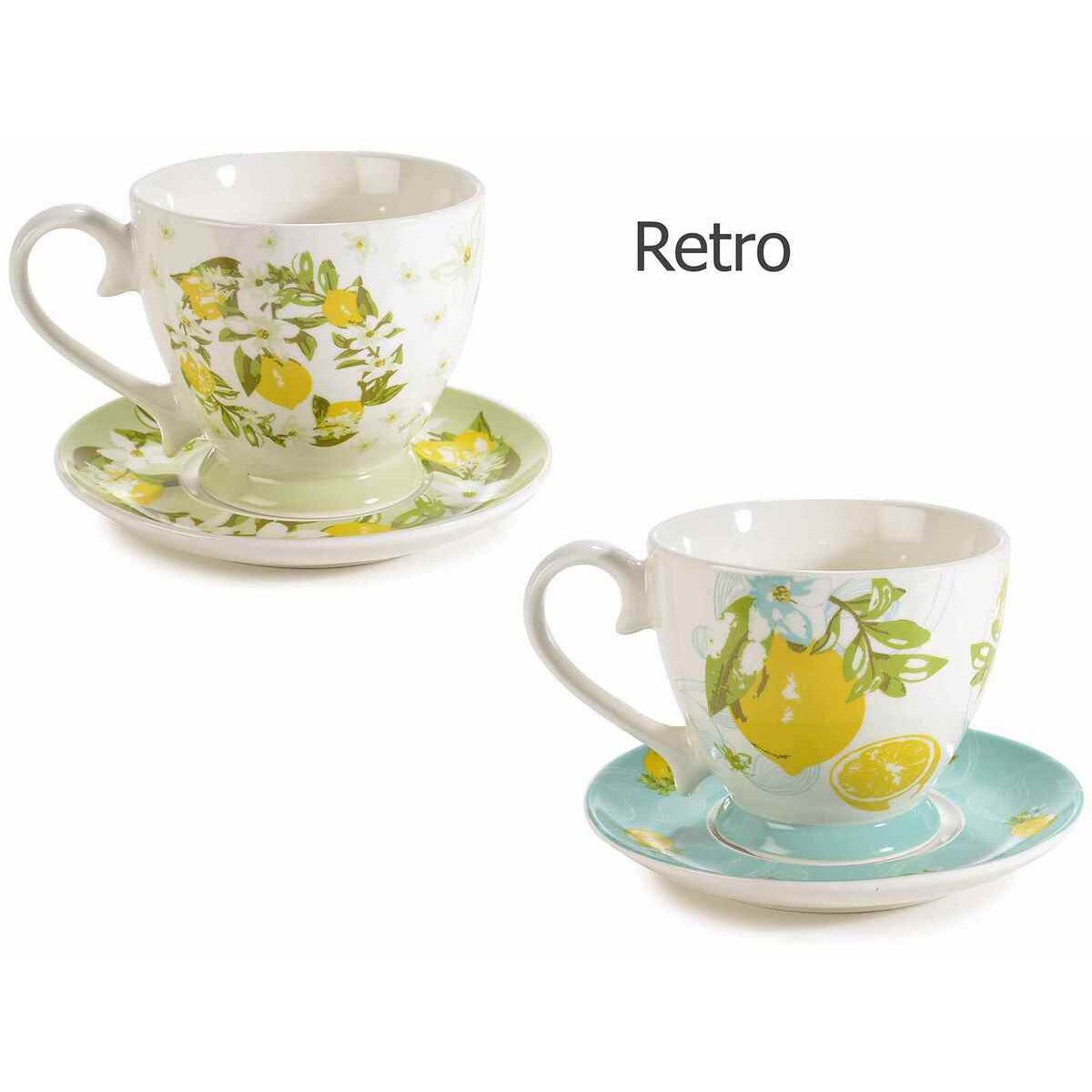 Set 2 cesti portelan decor Lamai 10.5x9.5 cm, 400 ml - eMAG.ro