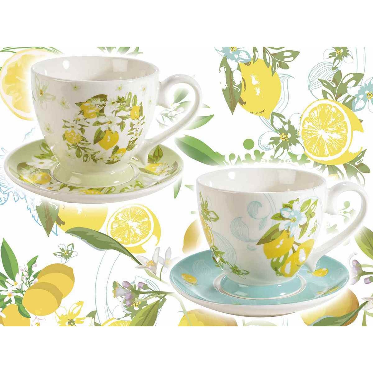 Set 2 cesti portelan decor Lamai 10.5x9.5 cm, 400 ml - eMAG.ro