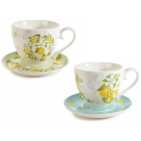 Set 2 cesti portelan decor Lamai 10.5x9.5 cm, 400 ml - eMAG.ro