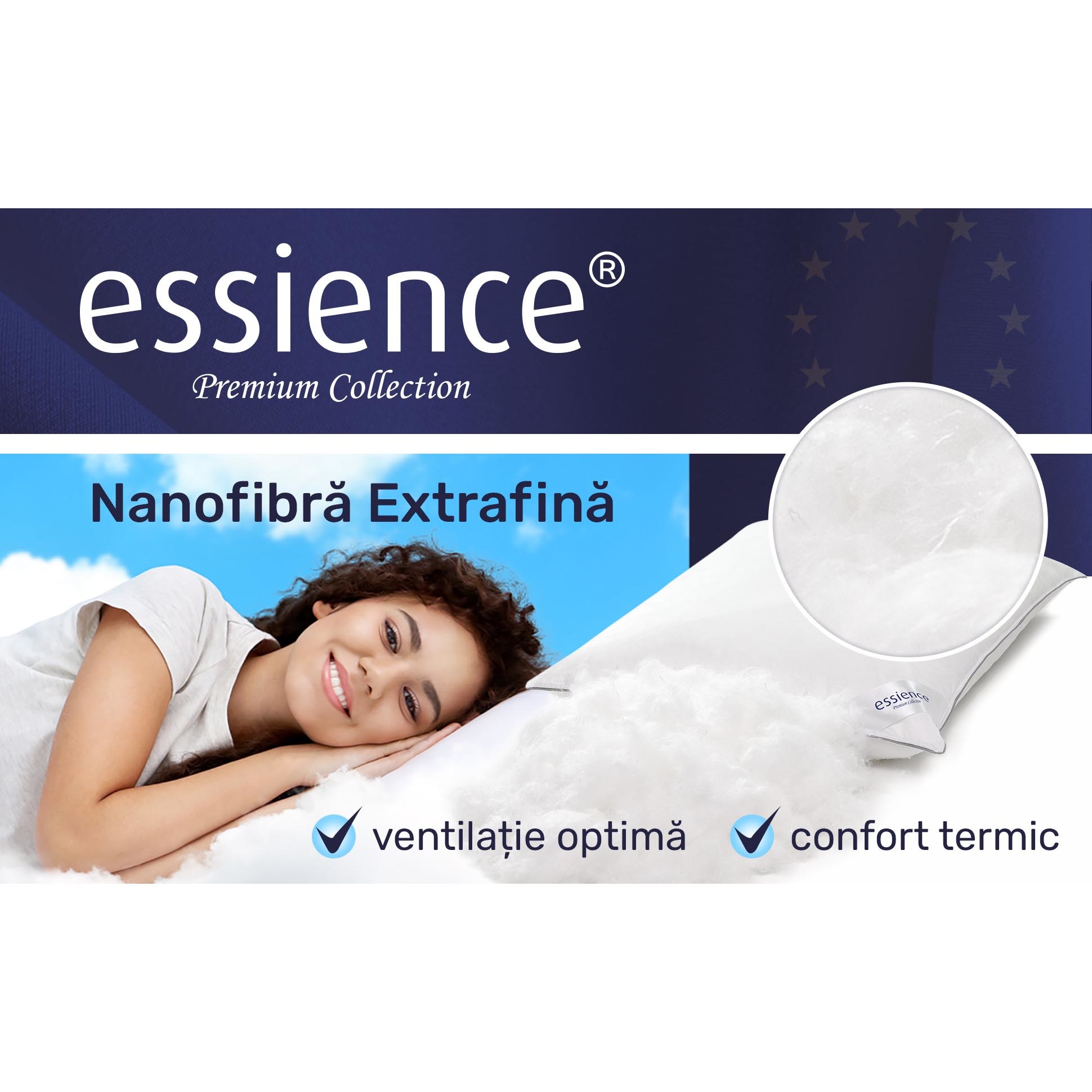 Perna 50x70 cm, Essience Premium Collection, insert memory si umplutura ...