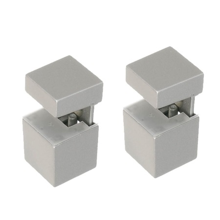 Set 2 console polita sticla 47x30x30 mm Rei Metal Gri - eMAG.ro