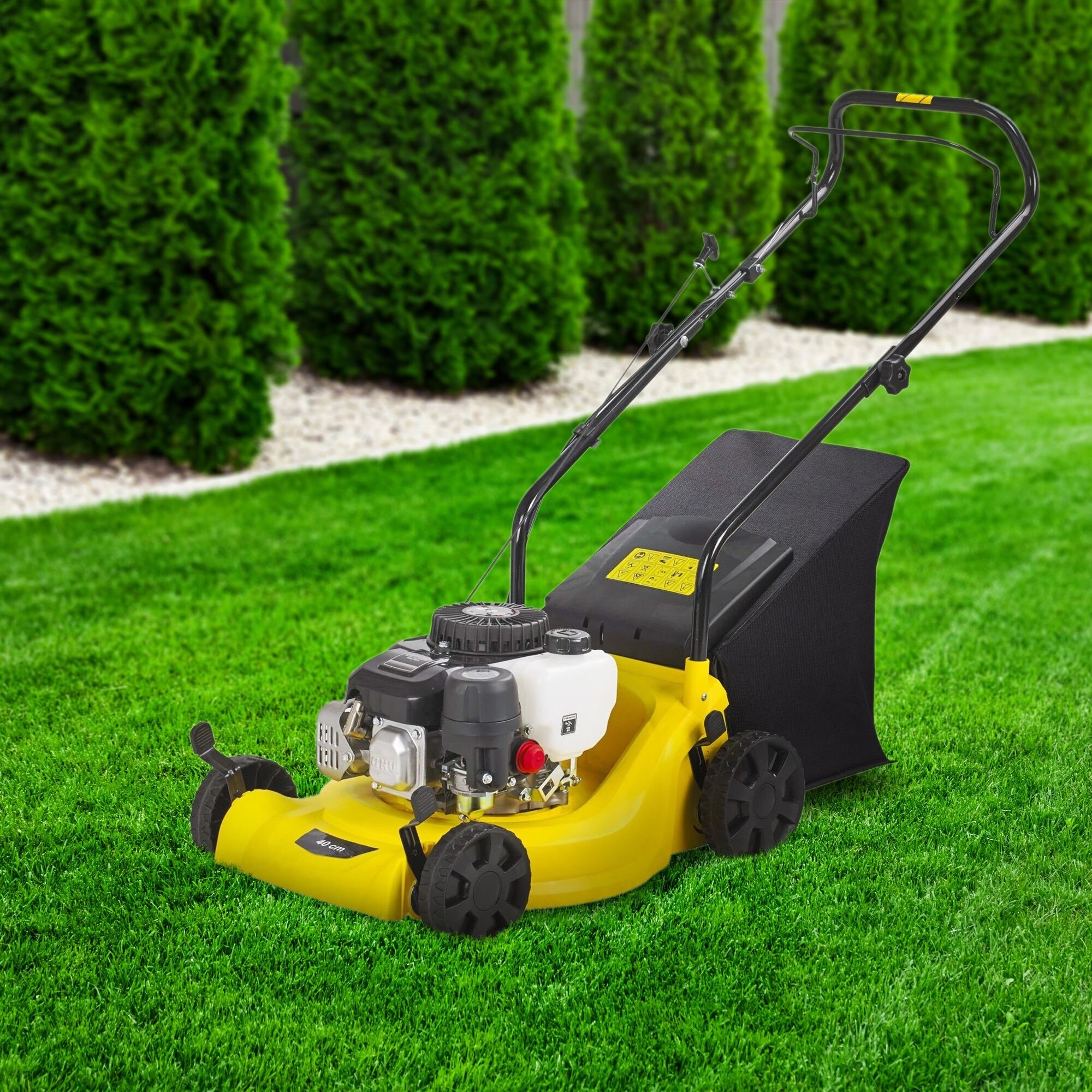 Masina de tuns iarba Lawn Mower, pe benzina, 1.8 CP, 1.4 kW, 50 L, l 40 cm - eMAG.ro