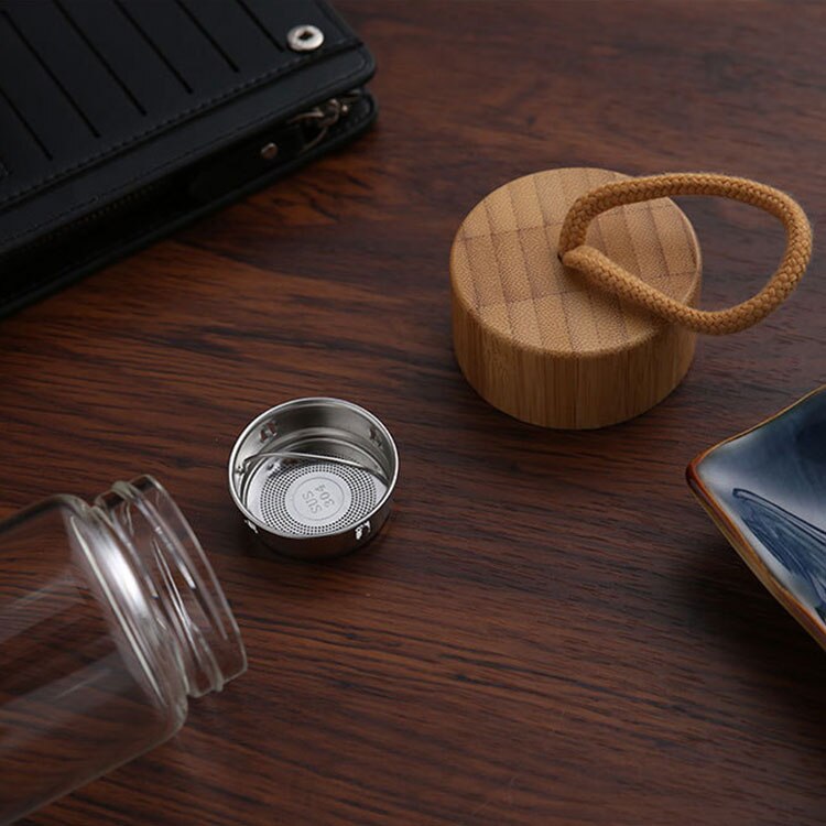 Recipient pentru ceai, din sticla cu filtru din inox, Frandis, 470 ml ...