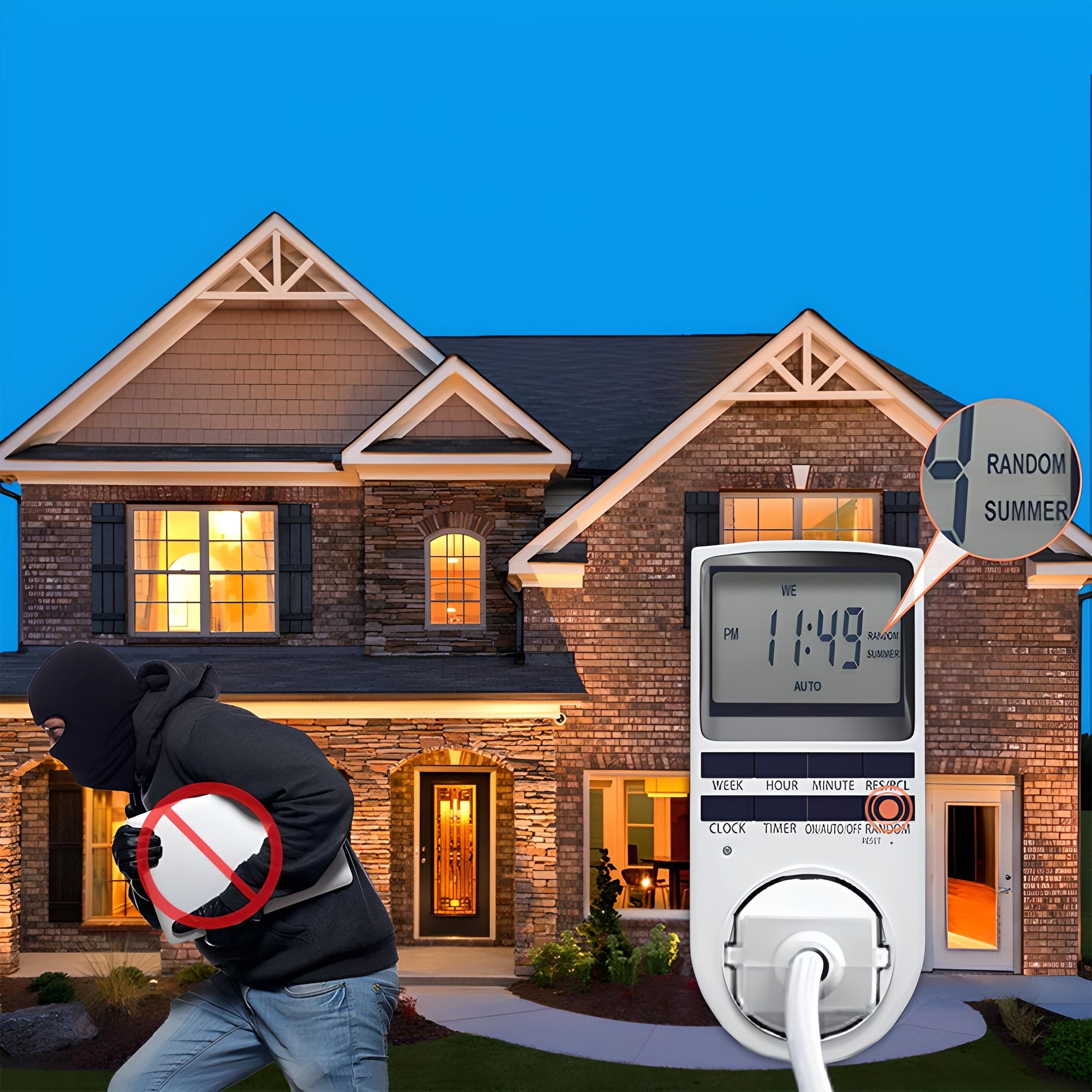 Timer Programabil RETOO HomeSmart, Priza Interna Cu LCD, 10 Programe ...