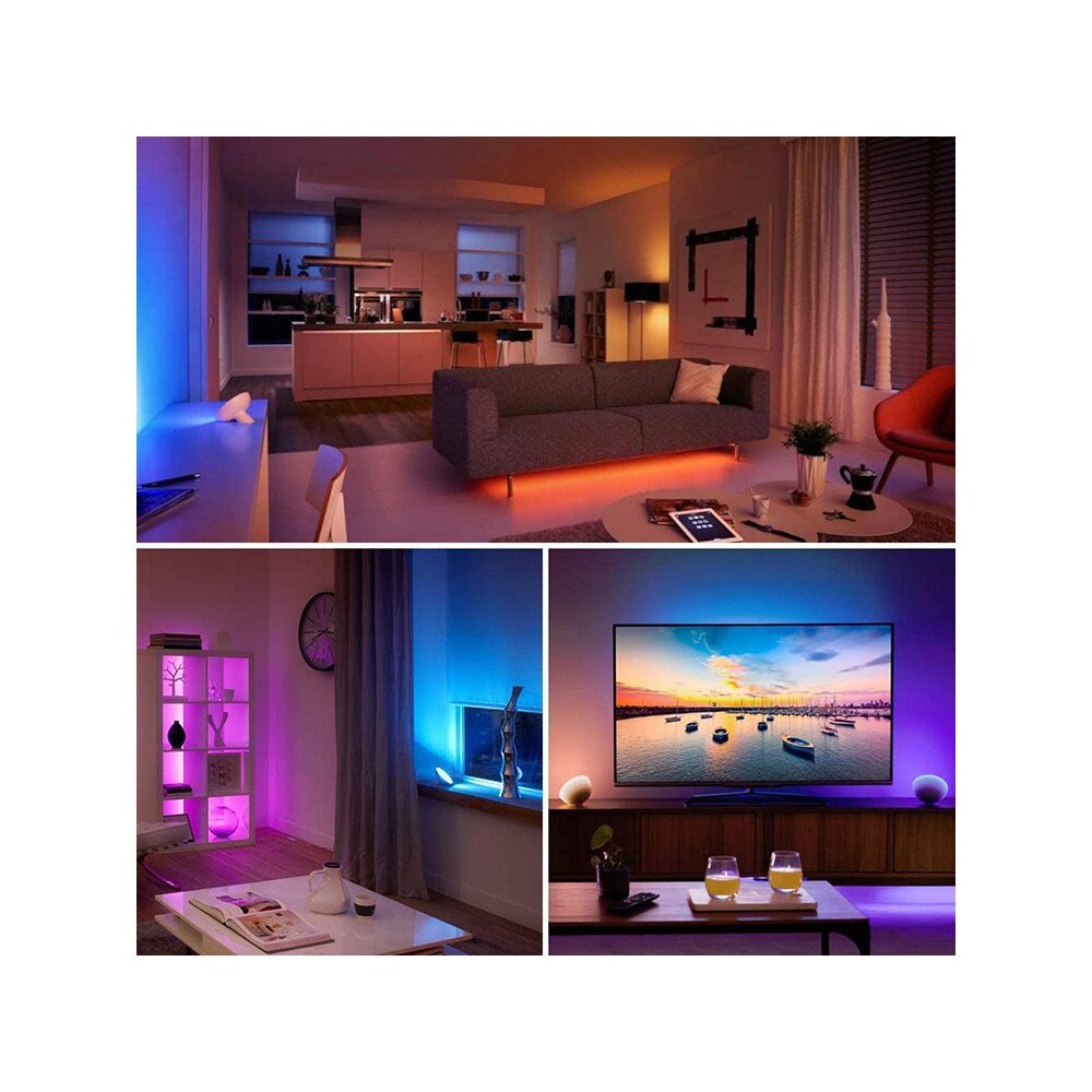 Kit Banda Led RGB cu telecomanda, 4.5 m, 300 leduri, Rezistent la APA ...