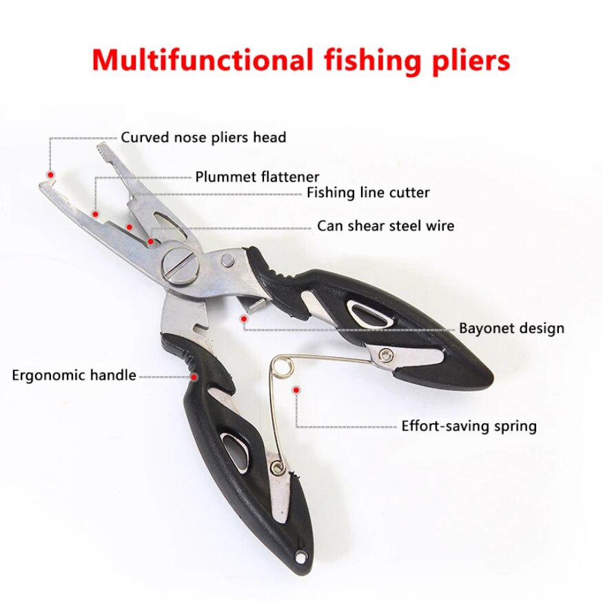 Cleste universal de pescuit, Zola®, 12.5 cm, negru - eMAG.ro