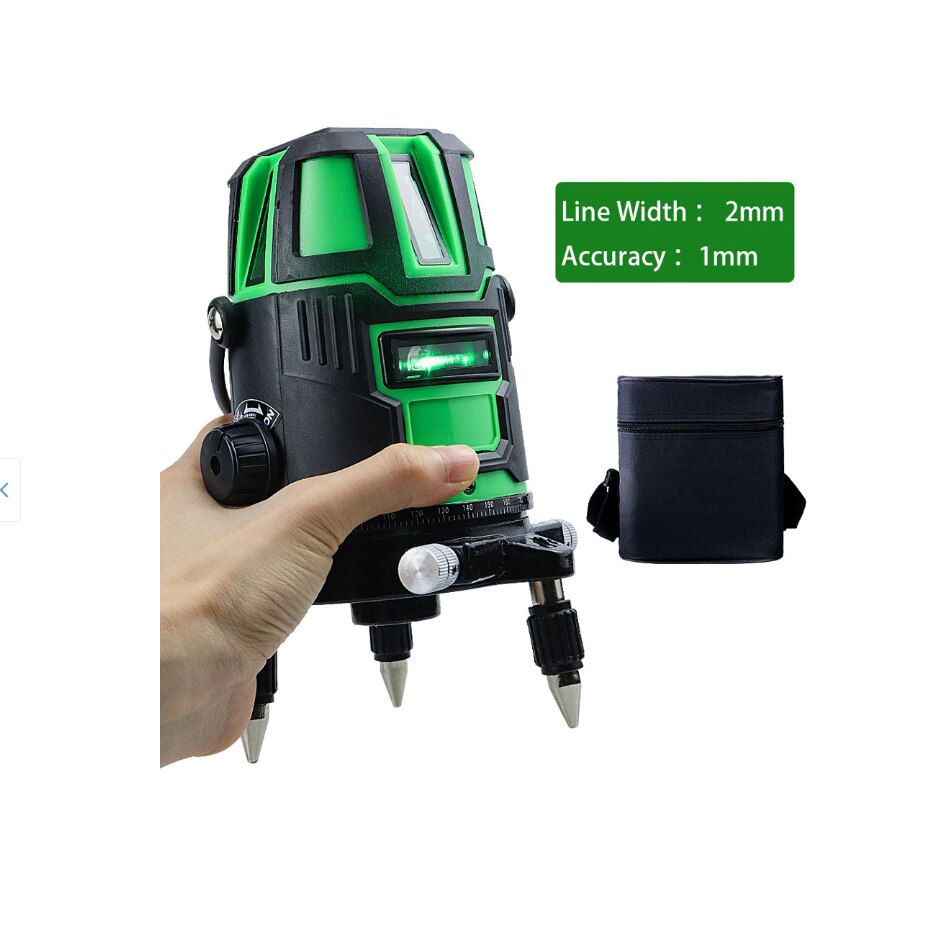 Nivela cu laser verde in 3 linii de mare precizie, rotire 360 grade ...