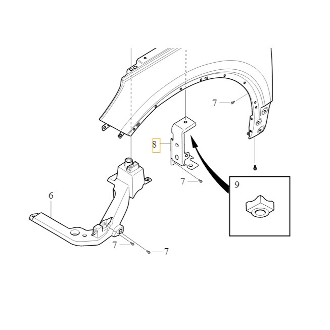 Suport fixare aripa stanga, Volvo, XC40 - eMAG.ro