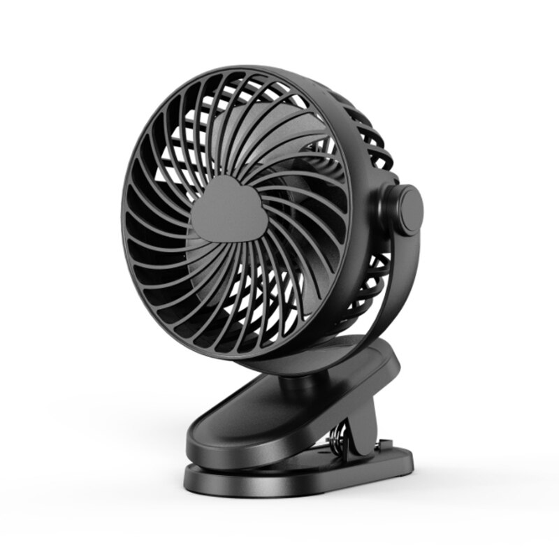 Mini ventilator, 3 viteze, Reglabil la 360 °, 10000 mAh, Negru - eMAG.ro