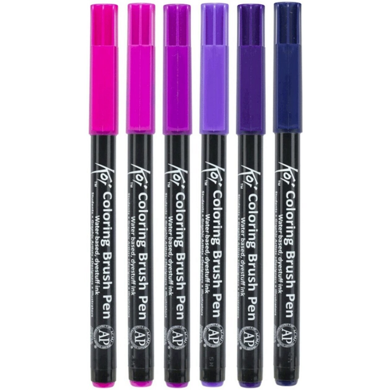 Set 6 Carioci Tip Pensula Sakura Koi Color Brush, Culori Galaxy - eMAG.ro