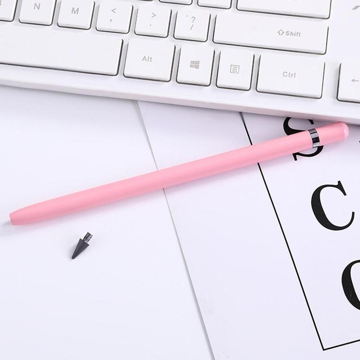 Creion, Infinity Drawing, Varf din Grafit ce nu se Uzeaza, Corp Metalic ...