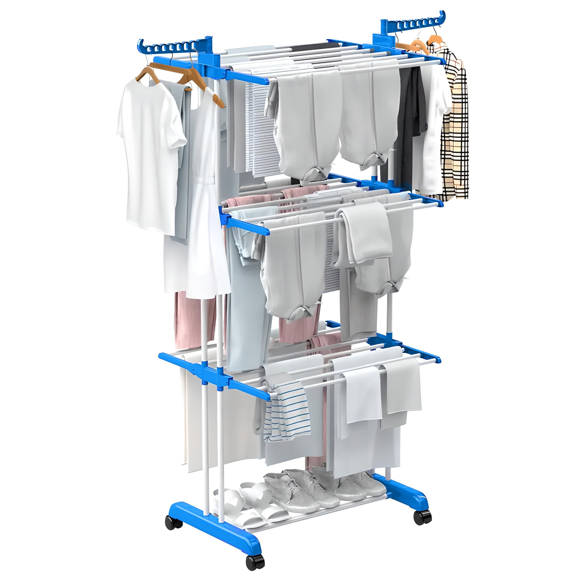 Uscator Vertical de Rufe Haine, Mobil si Pliabil pentru Spatii Mici ...