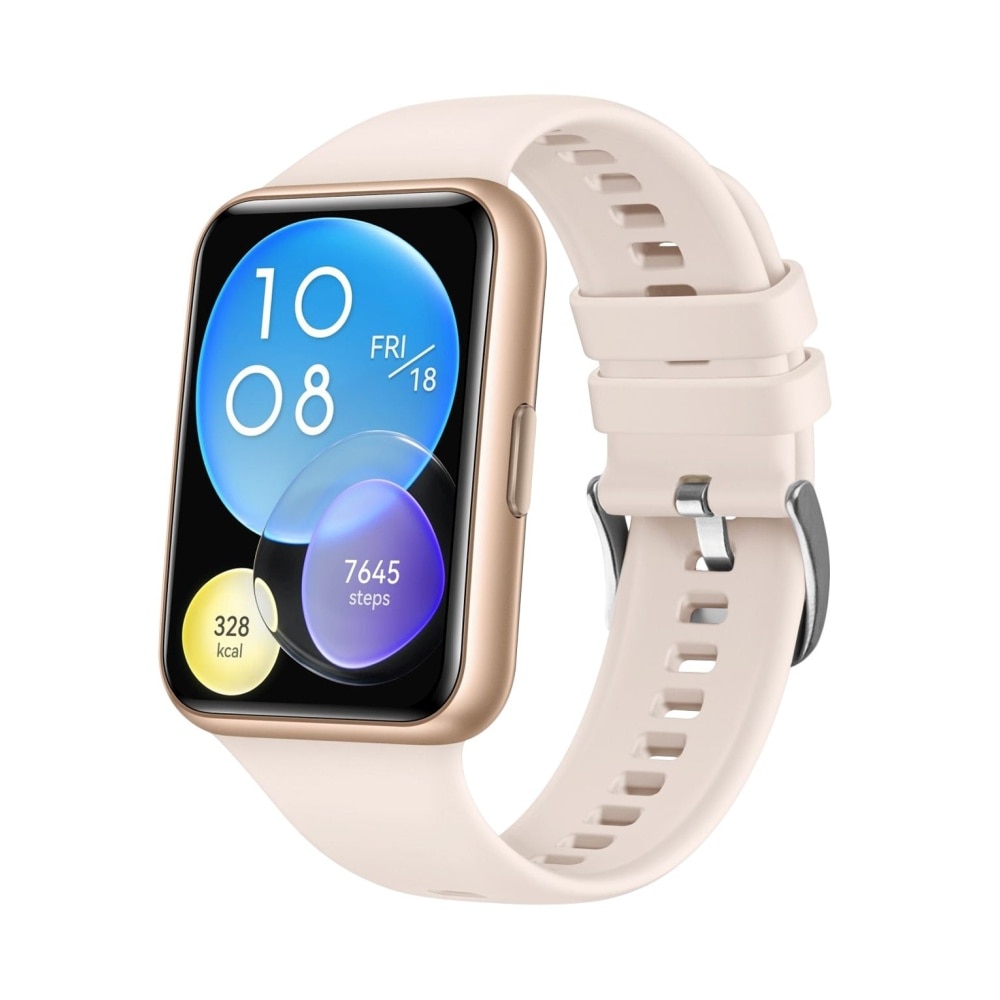 Curea de silicon FIXED pentru Huawei Watch FIT2, roz - eMAG.ro