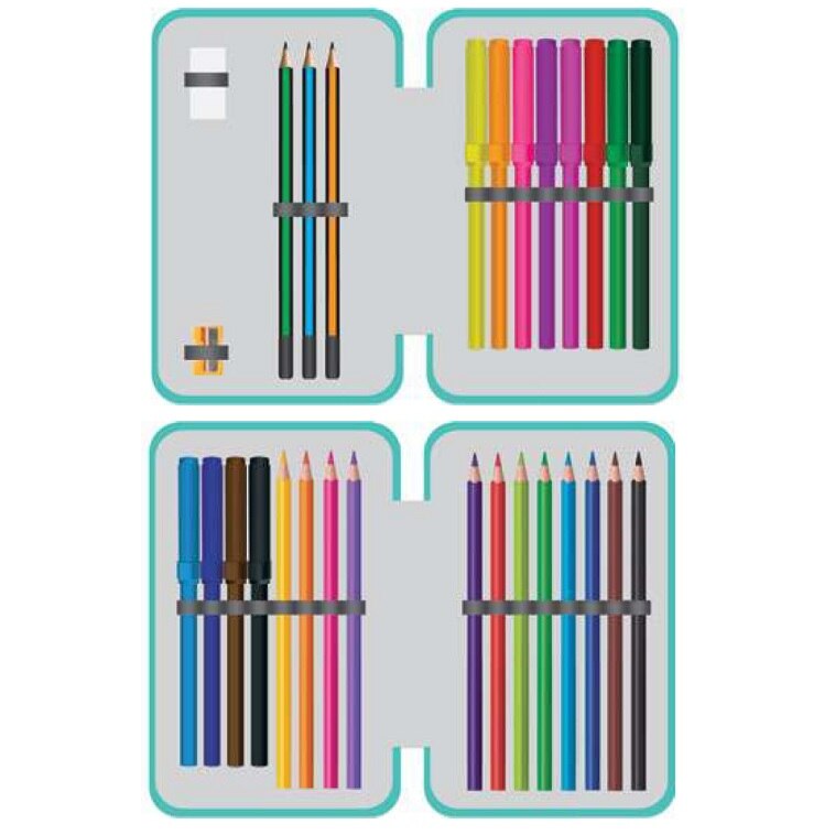 Penar S-Cool echipat 2 compartimente 29 piese, motiv Cutte Kitty - eMAG.ro