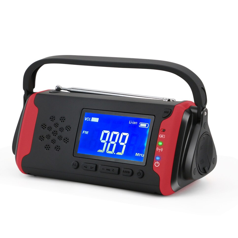 Radio portabil camping, ZYuuan, 4000 mah, Rosu/Negru - eMAG.ro