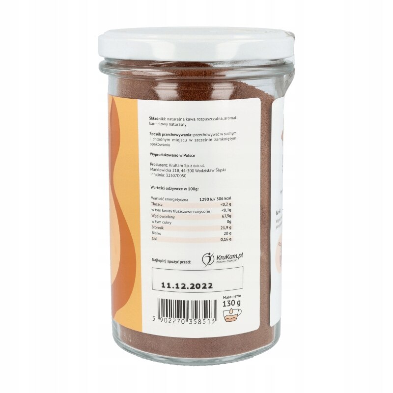 Cafea instant, Krukam, Caramel, 130g - eMAG.ro