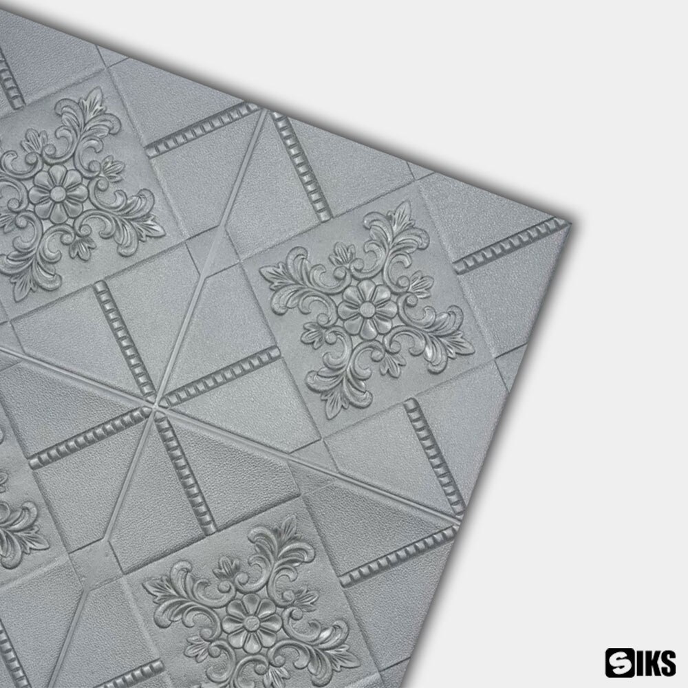 SIKS Öntapadó 3D Tapéta, 4P Rhombus 5D Modell, Szürke, Modern Design ...