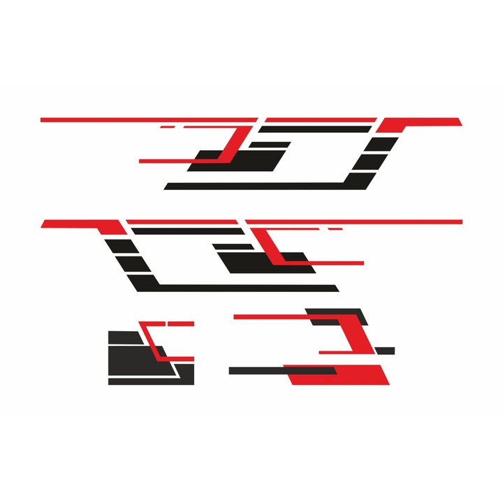 Set stickere auto CarStickers.pl pentru VW T5/T6, Negru/Rosu - eMAG.ro